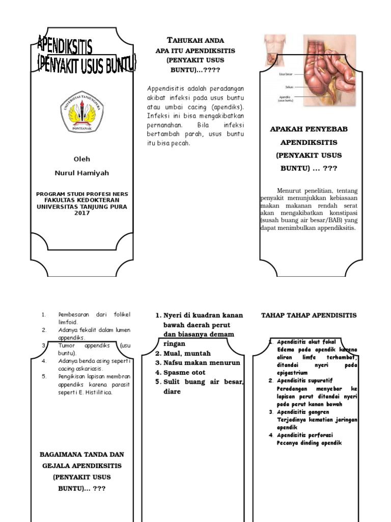 Leaflet Apendisitis | PDF
