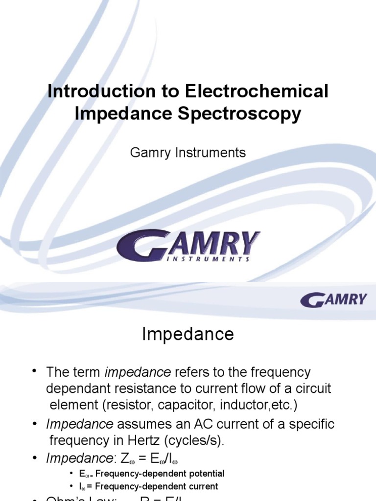 Basics of Electrochemical Impedance Spectros | PDF | Electrical Impedance | Electronic Engineering