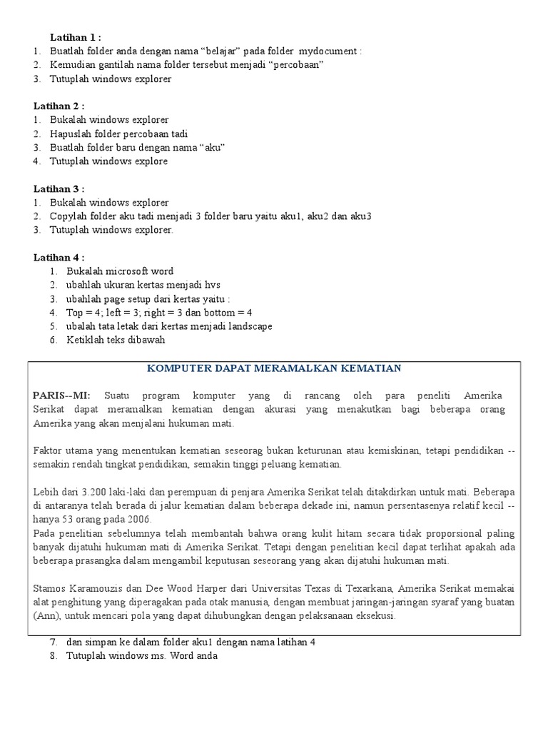 Modul Latihan Ms Office 2010 | PDF