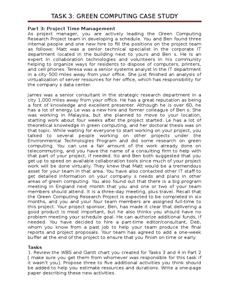 Green Computing Case Study Part 3 | PDF | Computing | Science And Technology