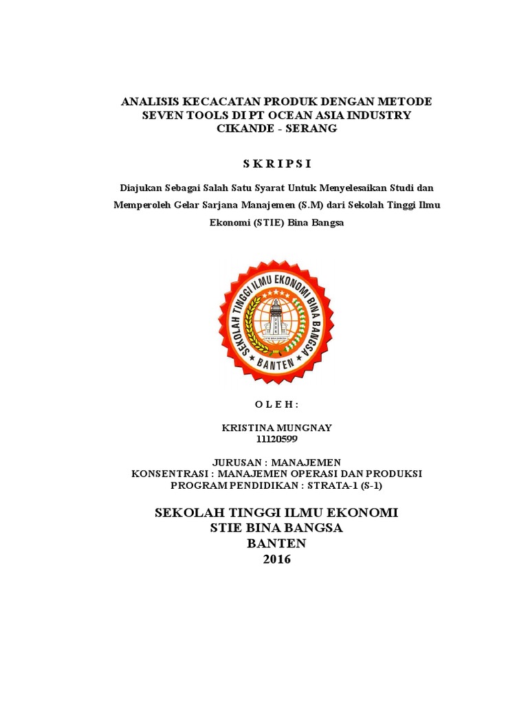 Analisis Kecacatan Produk Dengan Metode | PDF | Bisnis