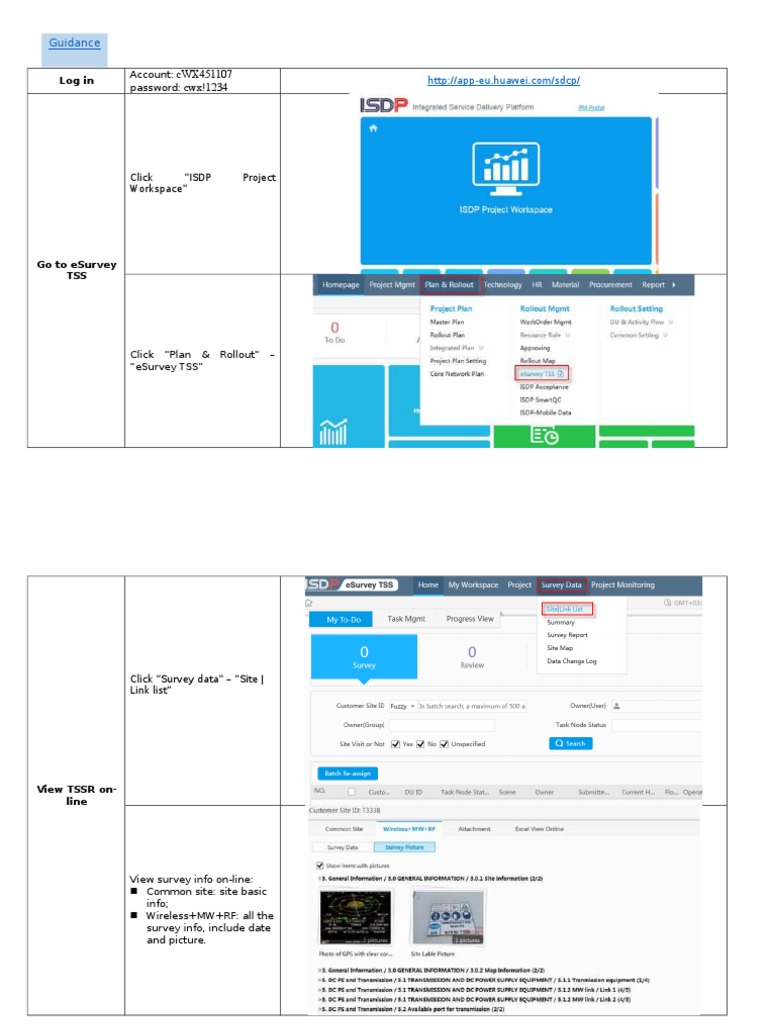 Guidance For View and Download TSSR | PDF