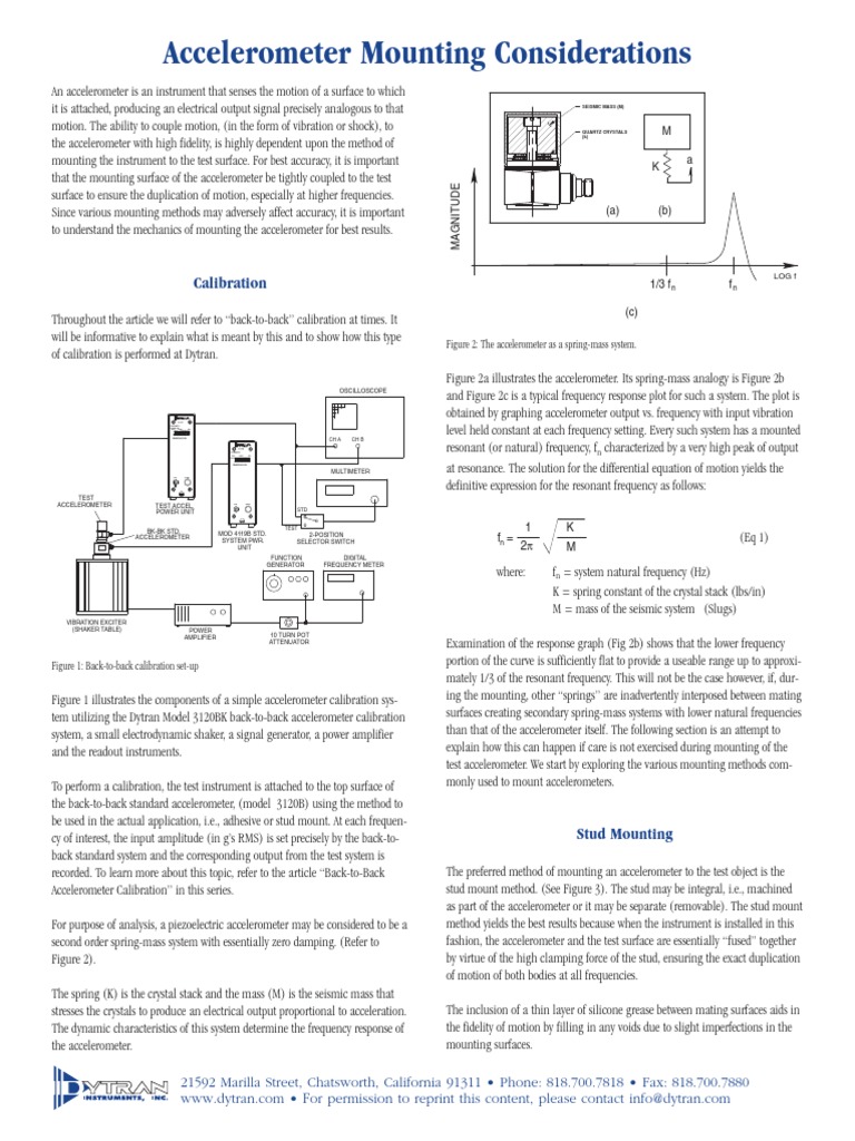 Accelerometer Mounting Considerations PDF | PDF | Accelerometer | Adhesive