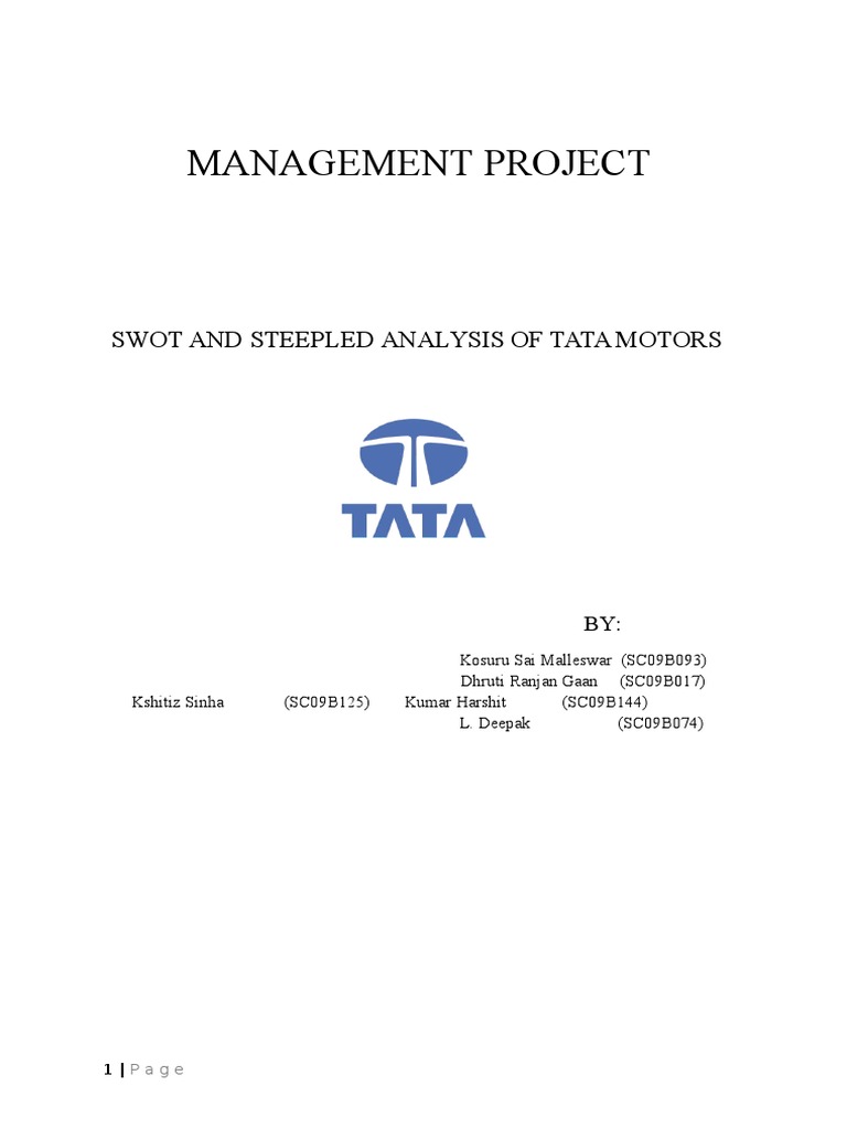 Swot Analysis of Tata Motors | PDF | Economies | Business