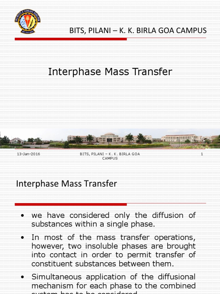 Interphase Mass Transfer Pdf Phase Matter Diffusion