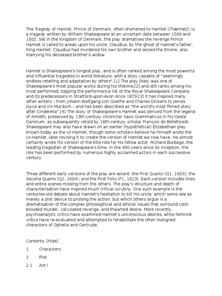 Hamlet | Download Free PDF | Hamlet