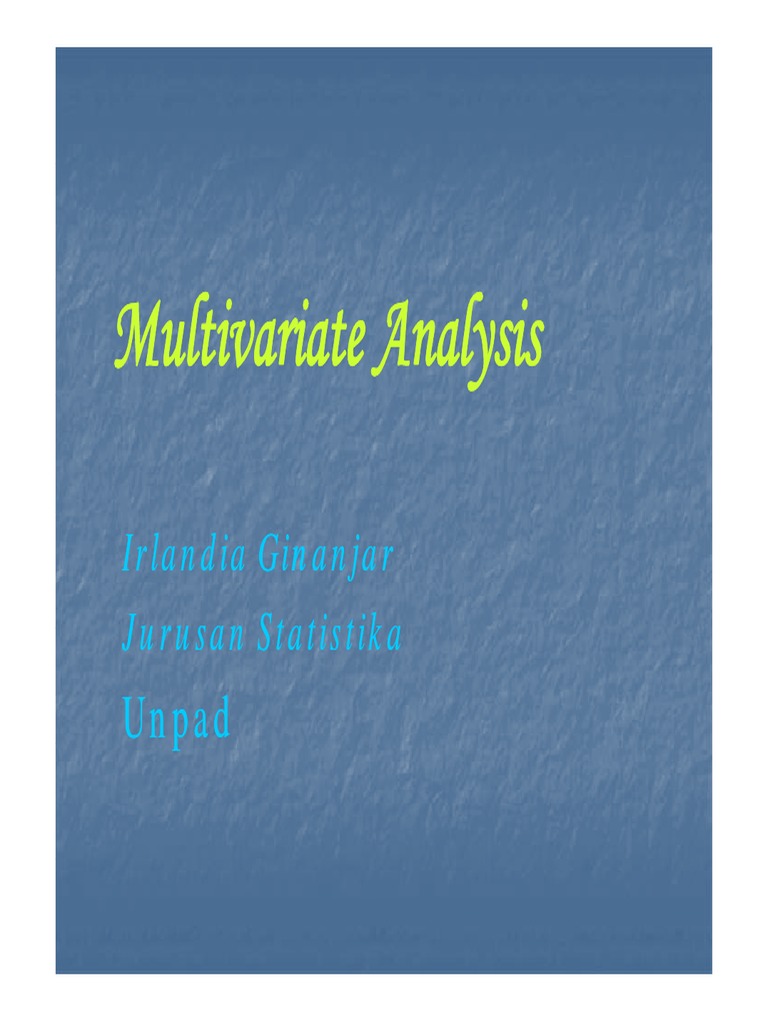 Pengantar Analisis Multivariat | PDF