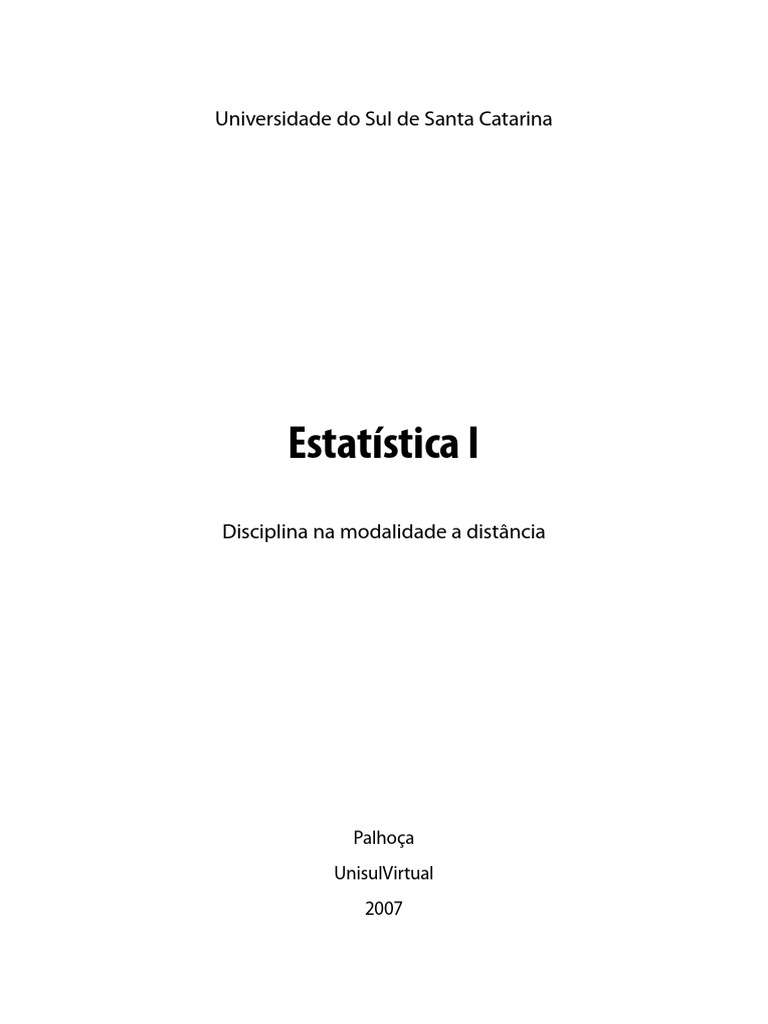 Estatistica I Completo | PDF