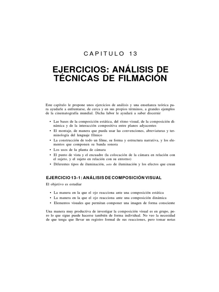 Tecnicas de Filmación PDF | PDF | Documental | Director de cine