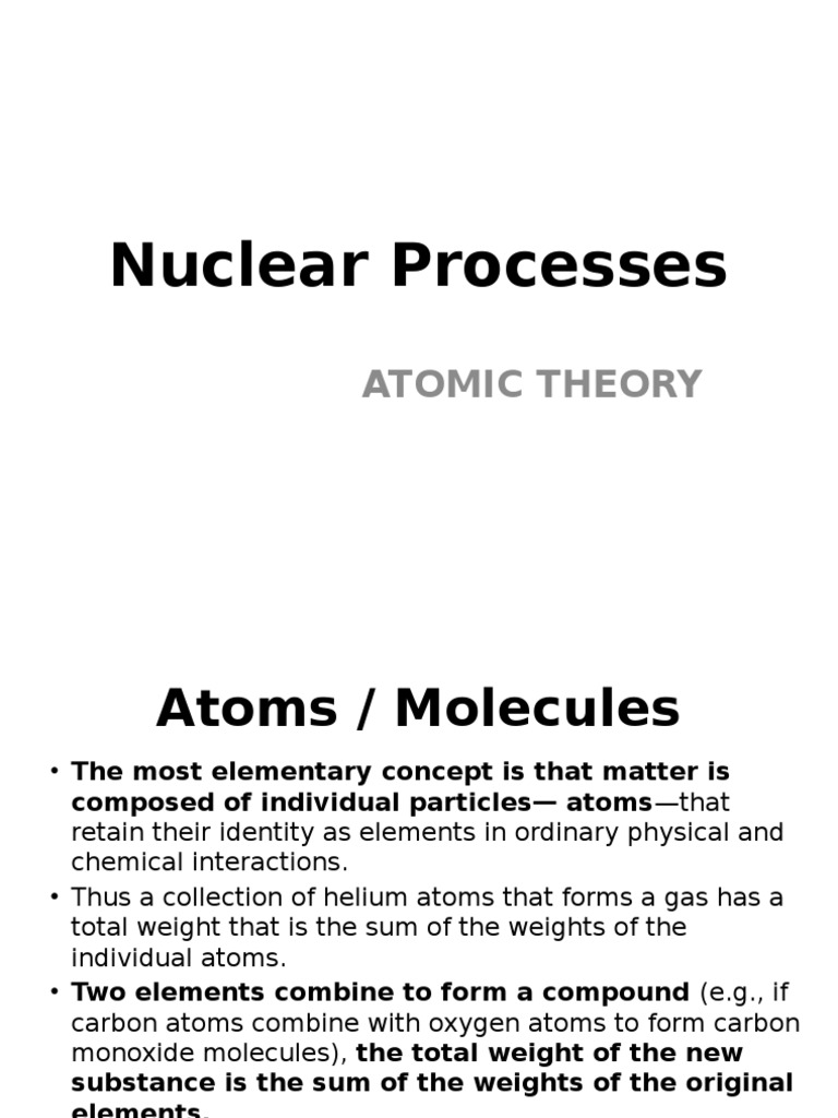 Nuclear Processes | Nuclear Reaction | Atoms