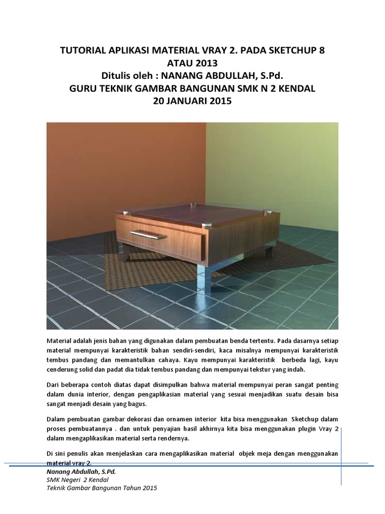 Tutorial Aplikasi Material Vray 2 | PDF | Seni