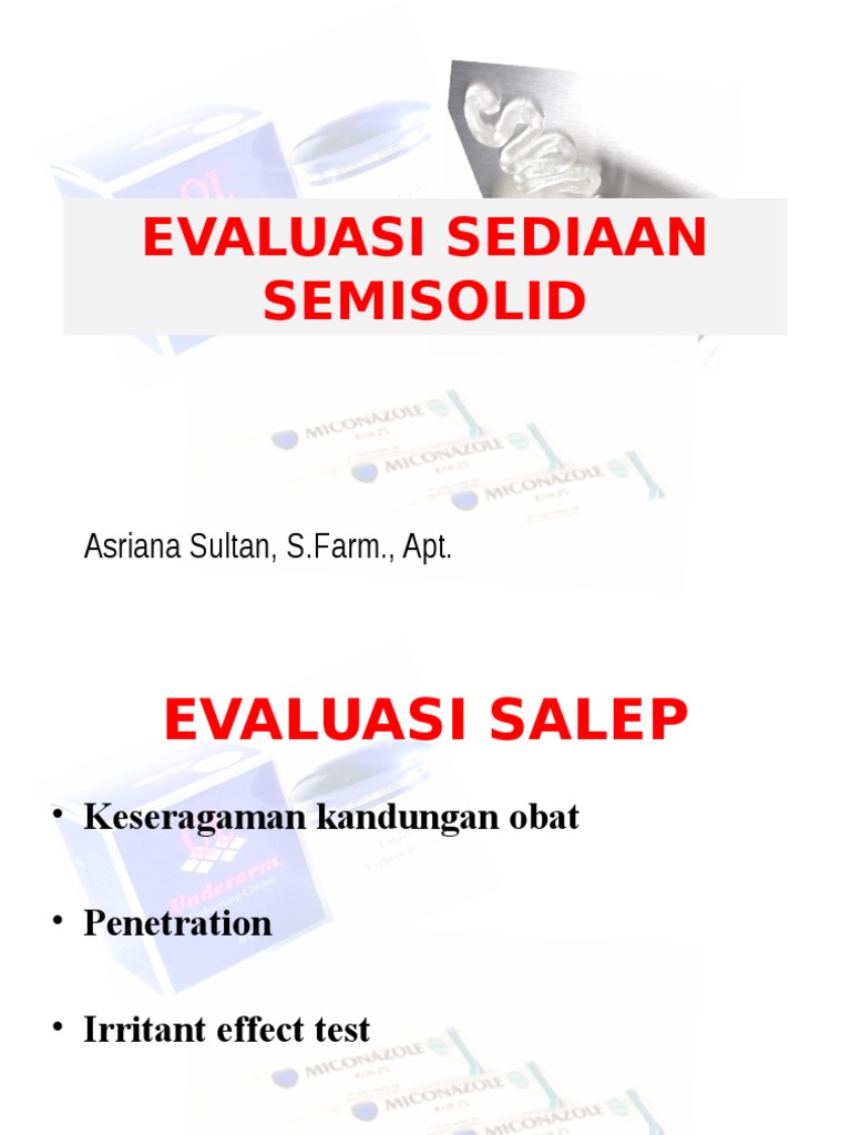 Evaluasi Sediaan Semisolid | PDF