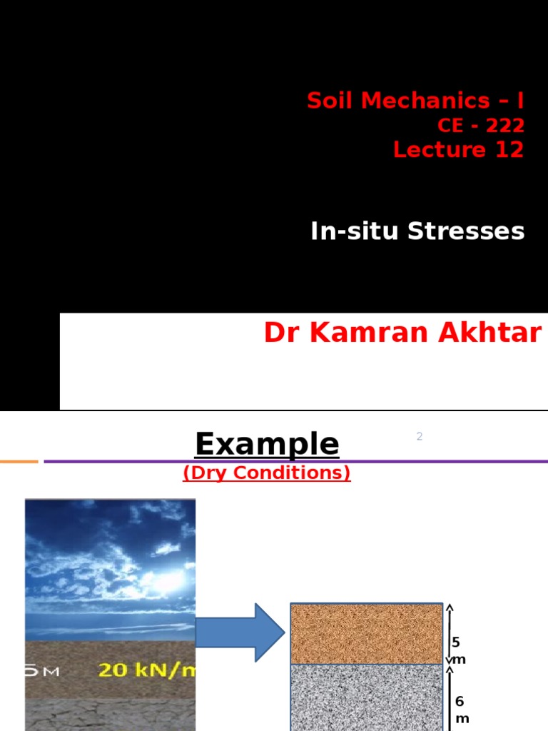 Lec 3 In-Situ Stresses | PDF | Soil Mechanics | Soil