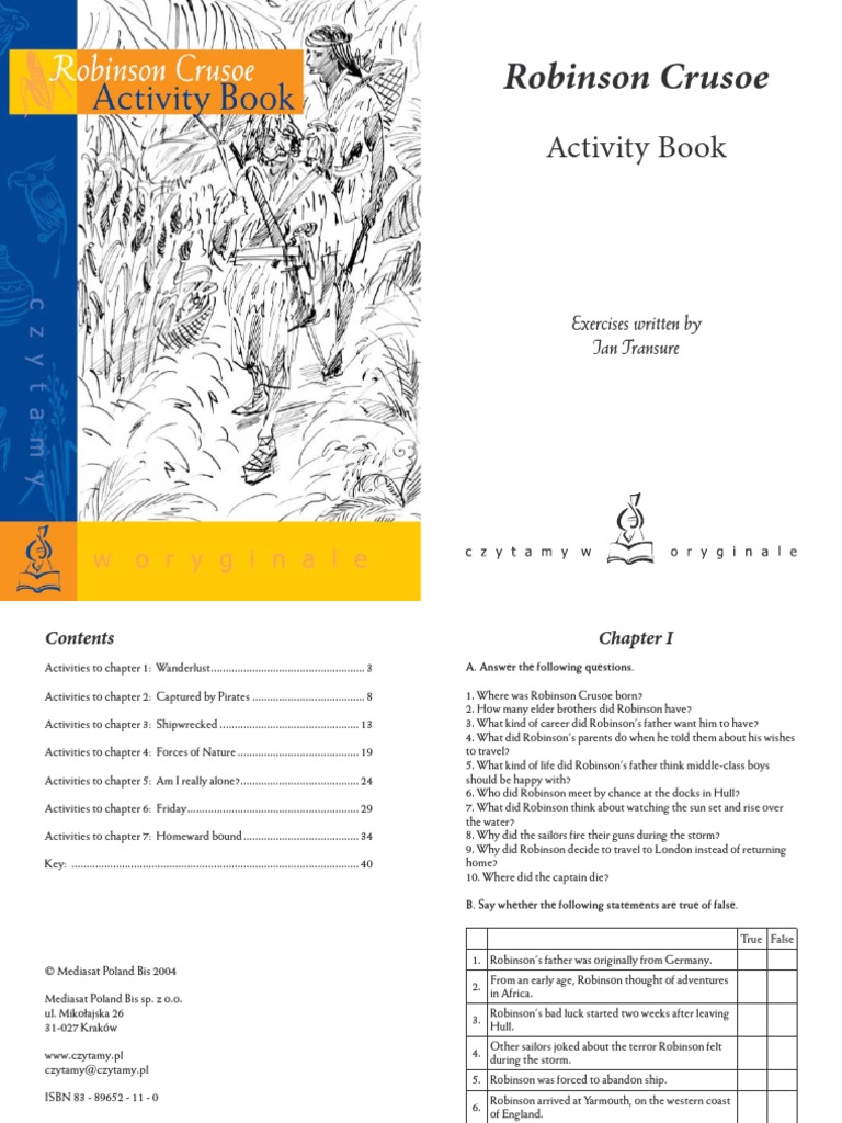 Robinson.crusoe Activity.book | Robinson Crusoe | Free 30-day Trial ...