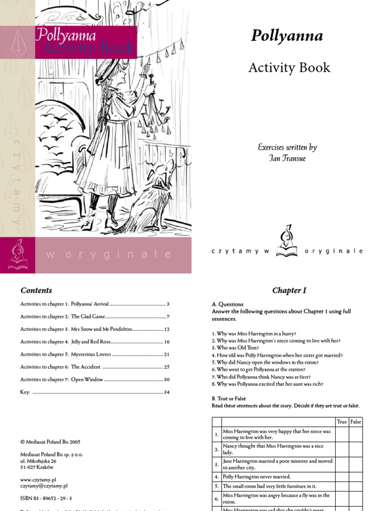 Pollyanna Activity - Book PDF | PDF | Pollyanna | Verb