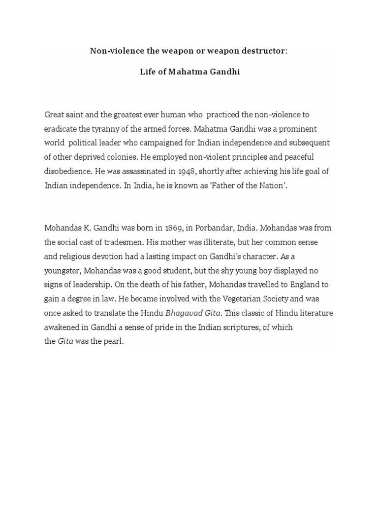 Life of Mahatma Gandhi | PDF