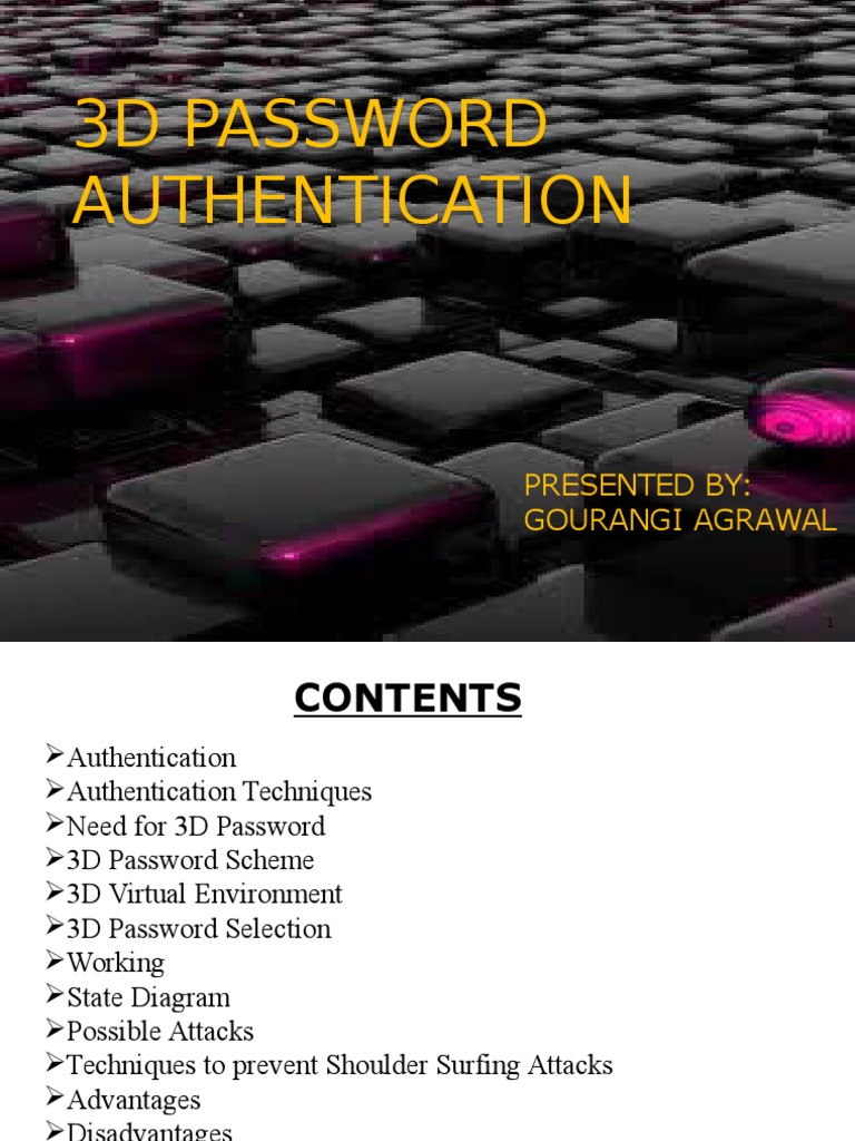 3d Password Pdf Password Authentication