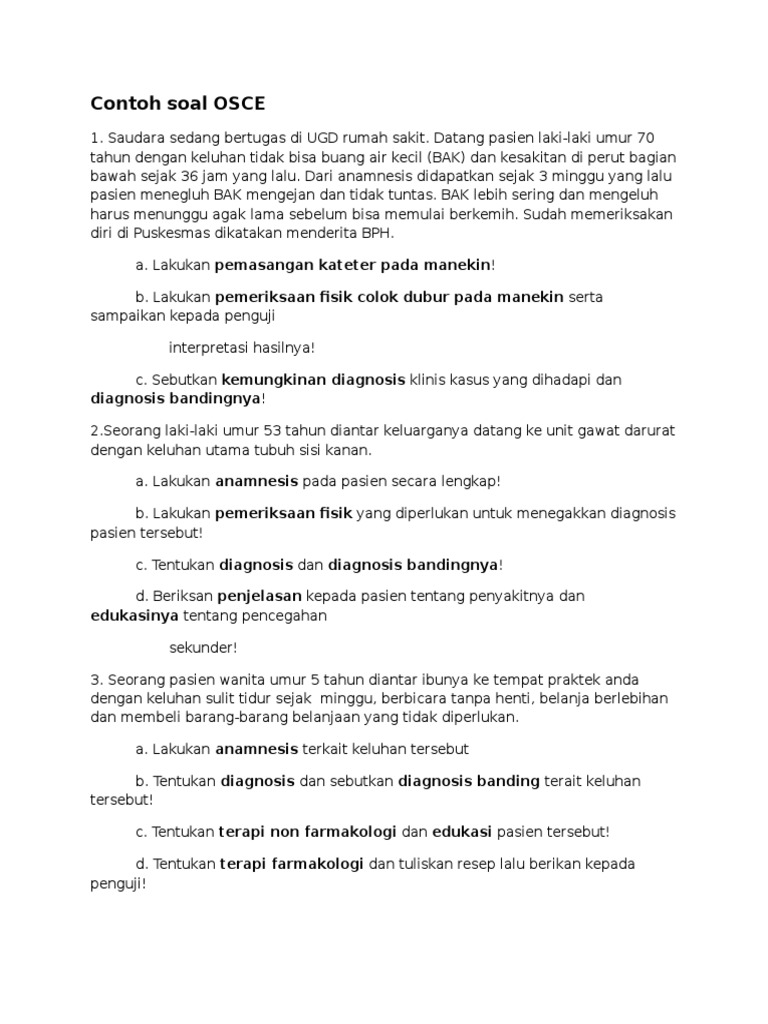 Contoh Soal OSCE UKDI | PDF