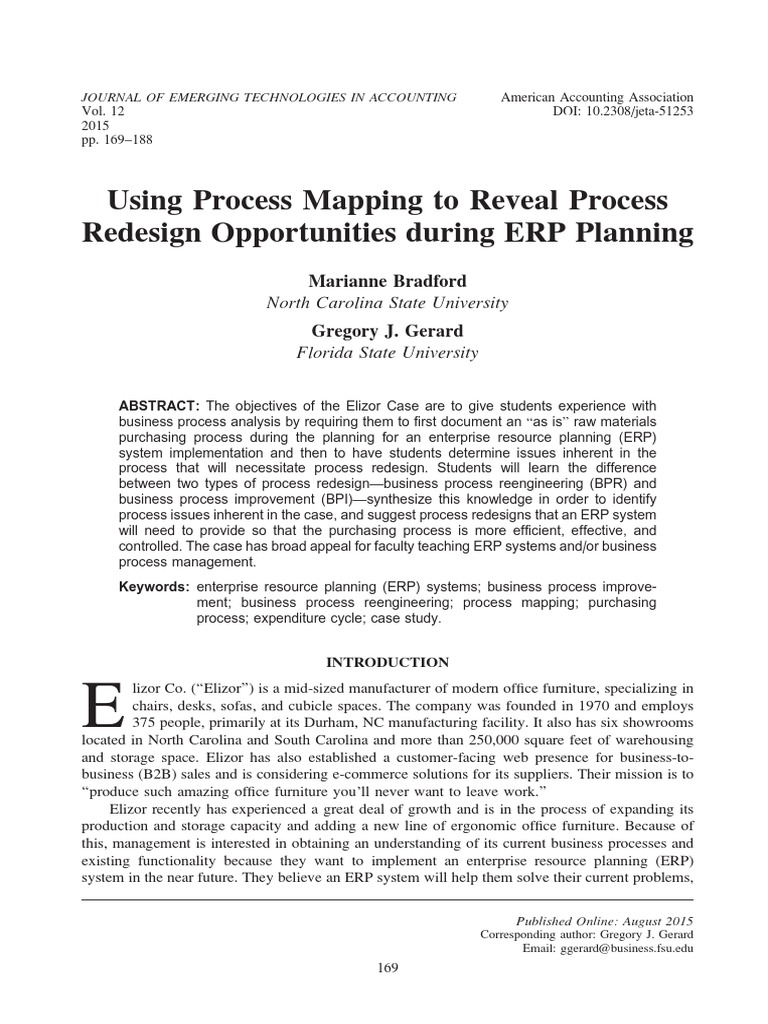 ERP Planning with Process Mapping | PDF | Business Process | Enterprise ...