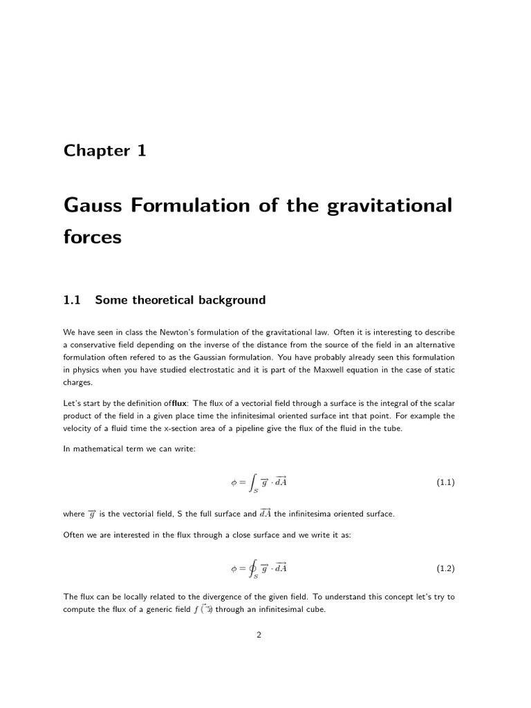 Gauss Note | PDF | Flux | Sphere