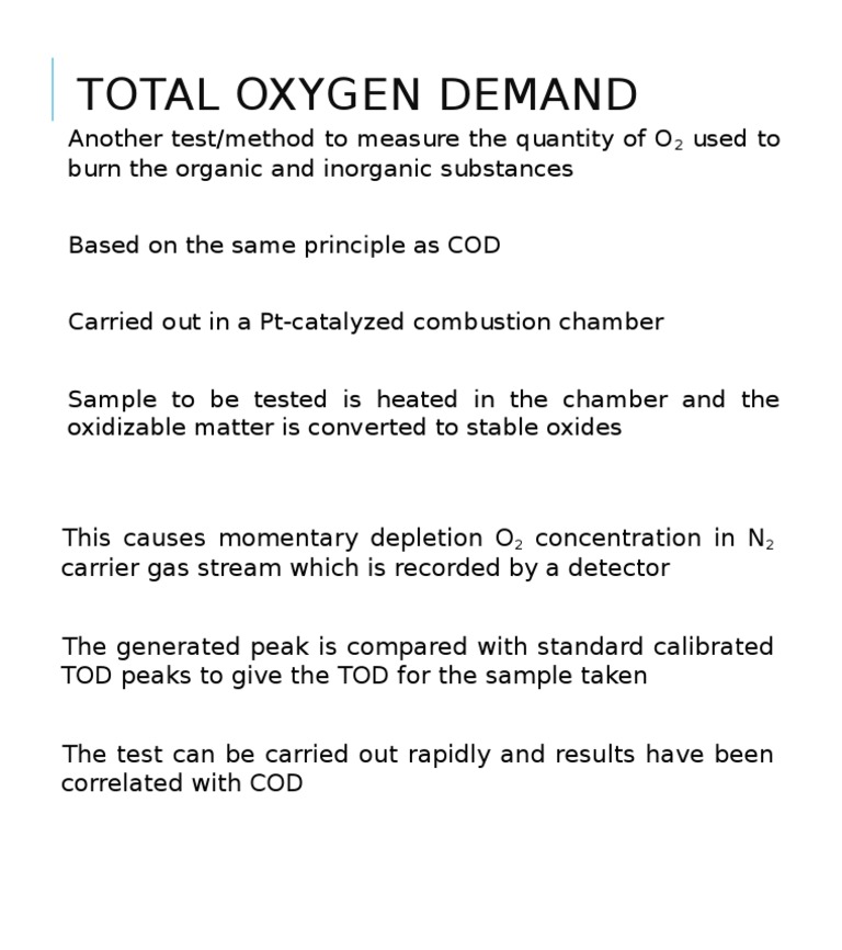 Total Oxygen Demand by Chaitra Borkar | PDF | Science & Mathematics