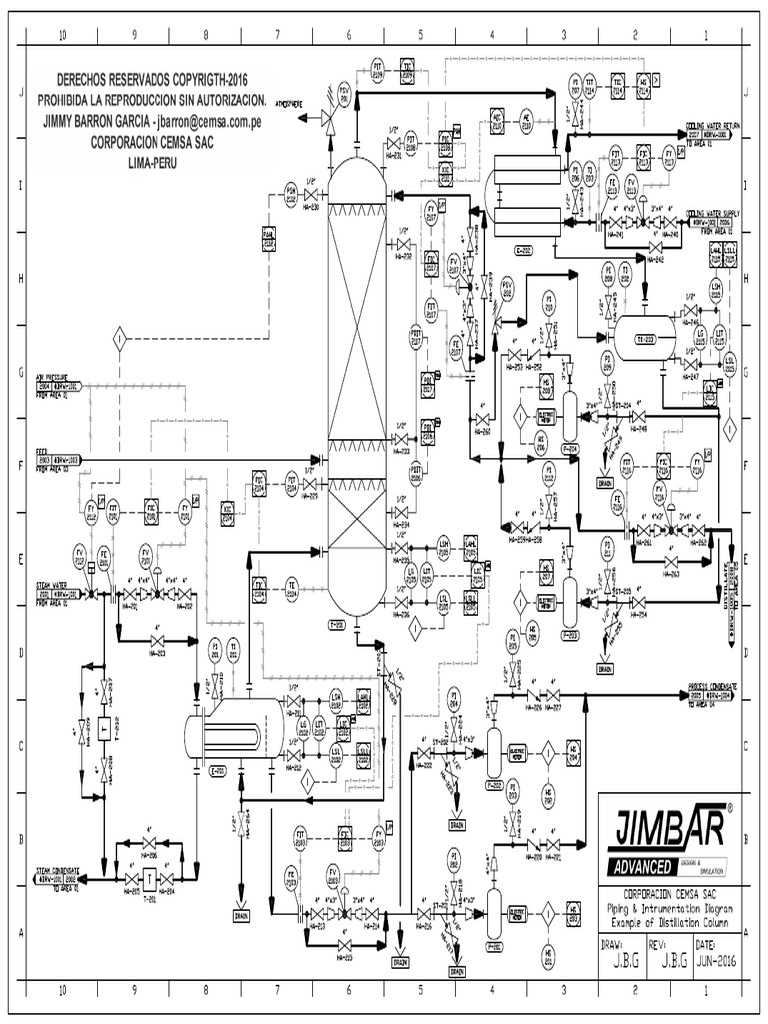 Cad Pid Distillation Column - Complete PDF | PDF