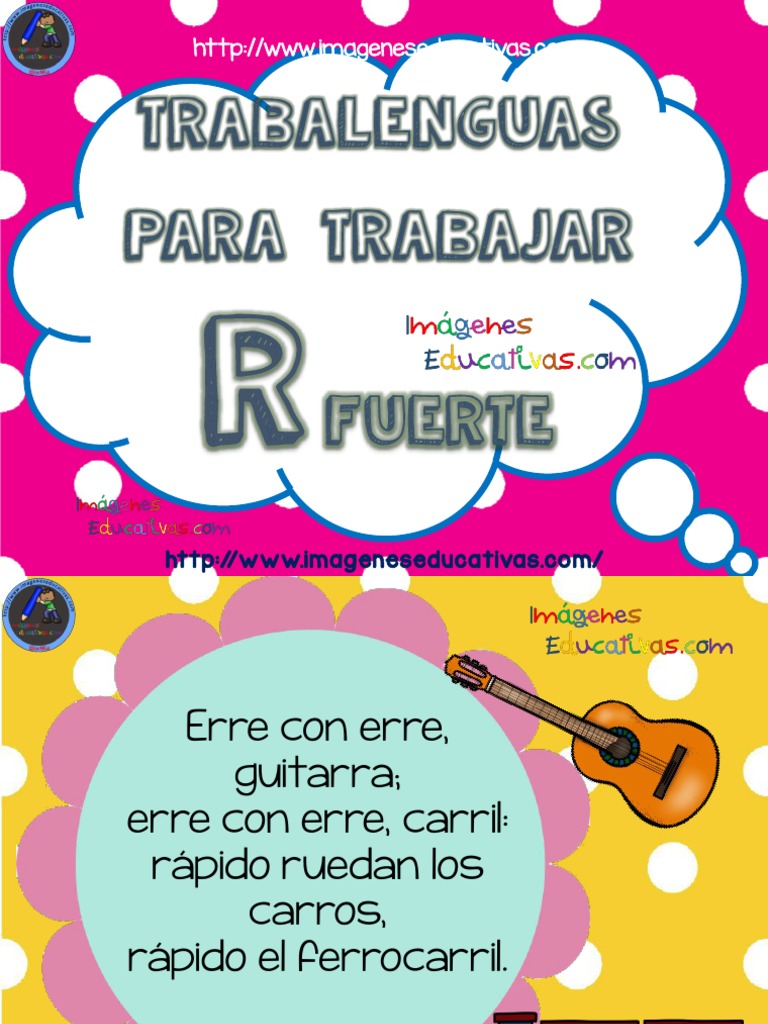 Trabajamos Con Trabalenguas El Fonema R Fuerte | PDF