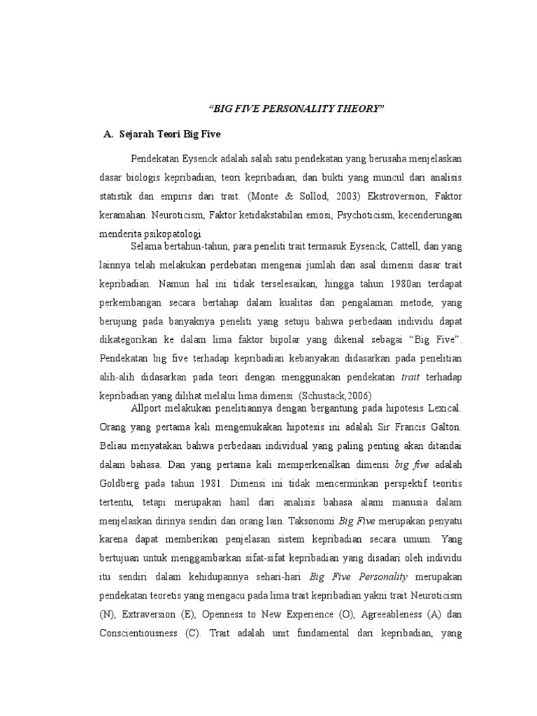Paper Big Five | PDF