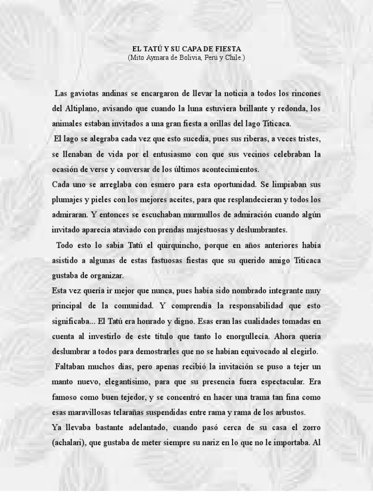 La capa de fiesta del Tatú | PDF | Hogar, jardinería y bricolaje | Arte