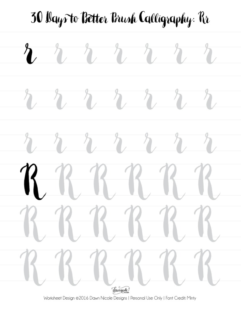 30 Days of Brush Calligraphy RR PDF | PDF