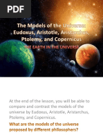Models of The Universe by Eudoxus, Aristotle, Aristarchus, Ptolemy and ...