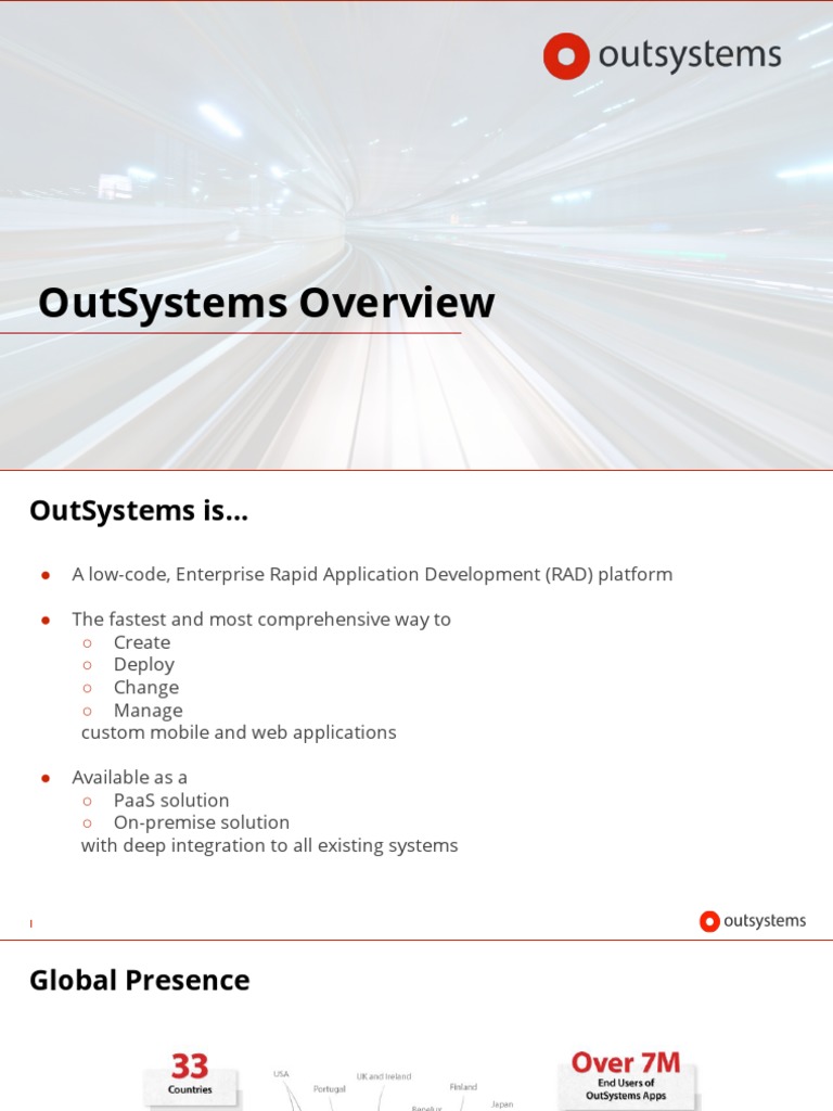 02_OutSystems Overview.pdf | Platform As A Service | Integrated ...