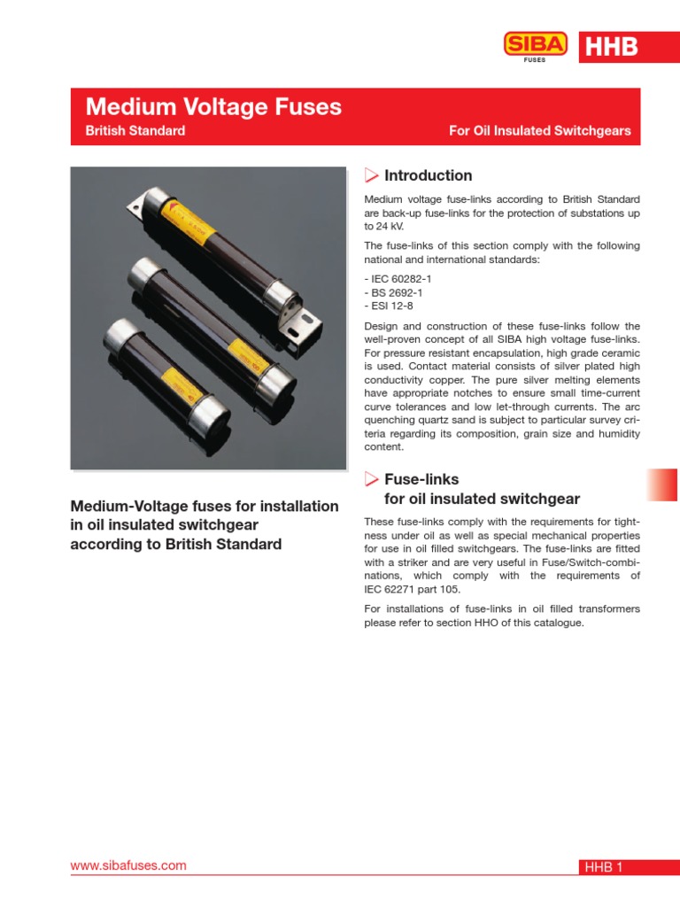 HHB | PDF | Fuse (Electrical) | Alternating Current