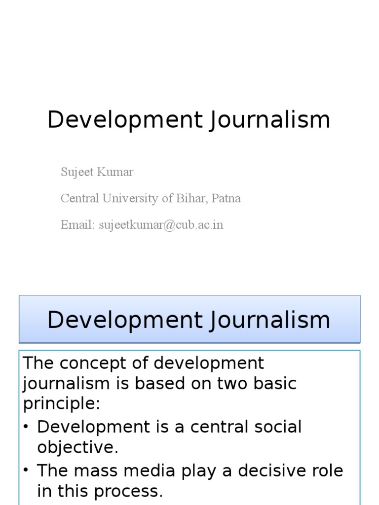 Development Journalism | PDF | Journalism | Public Sphere