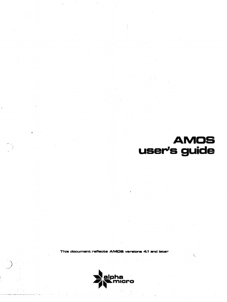 Amos Users Guide | PDF | Command Line Interface | Computer Terminal