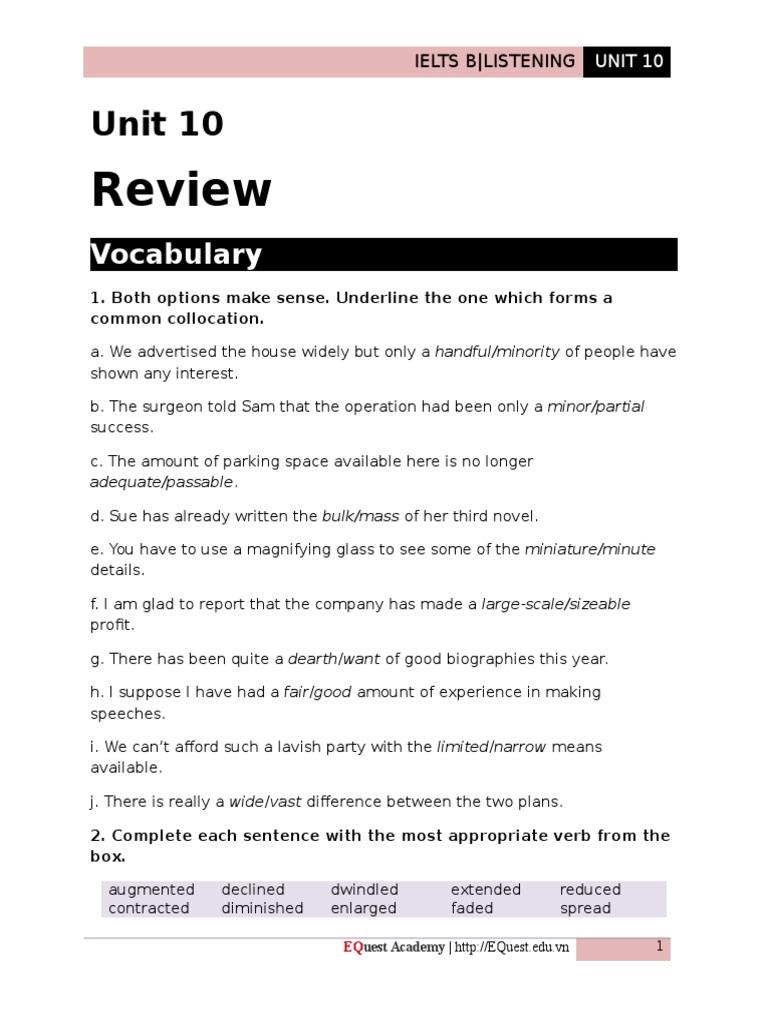 IELTS B - Listening - Unit 10 | PDF | Nuclear Fusion | Fuels
