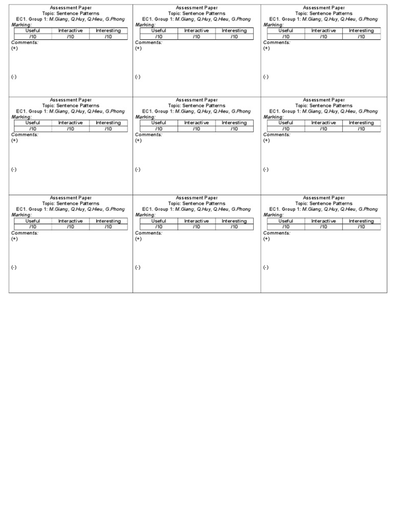 Assessment Paper | PDF