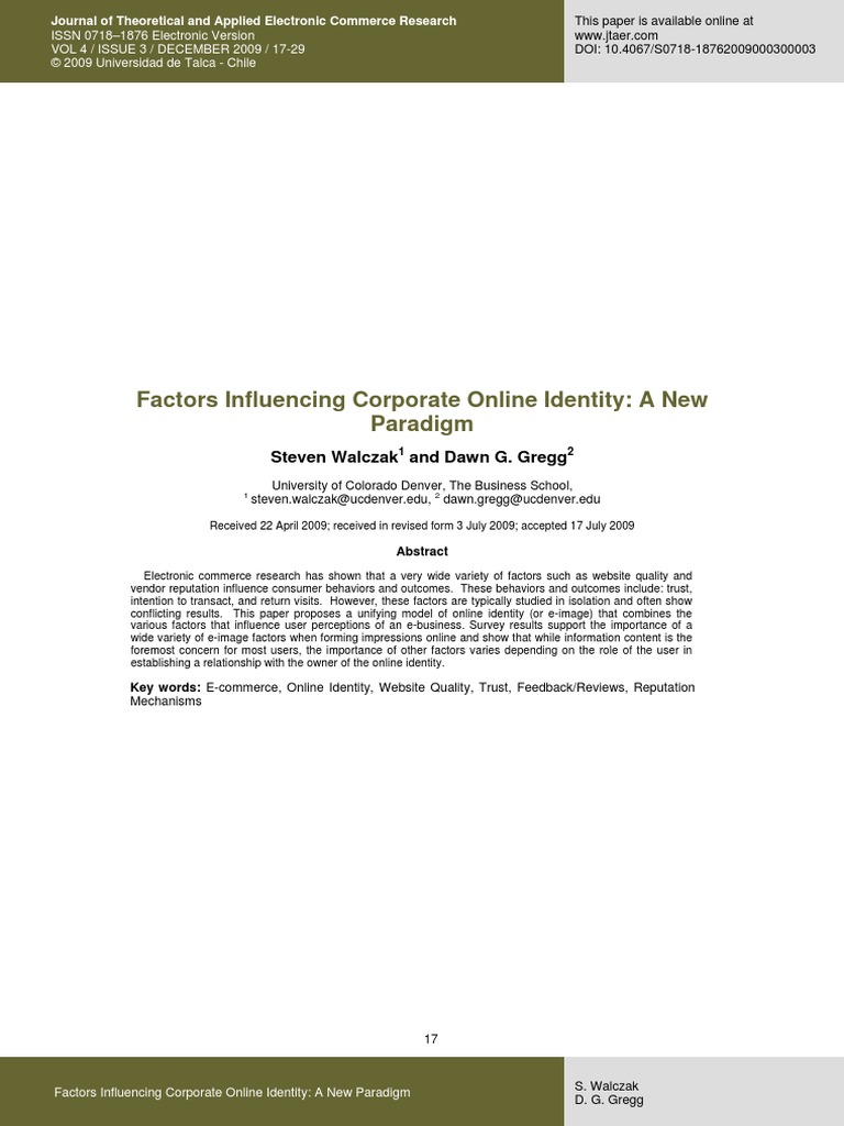 Factors Influence Corporate Image | PDF | Reputation | Electronic Business