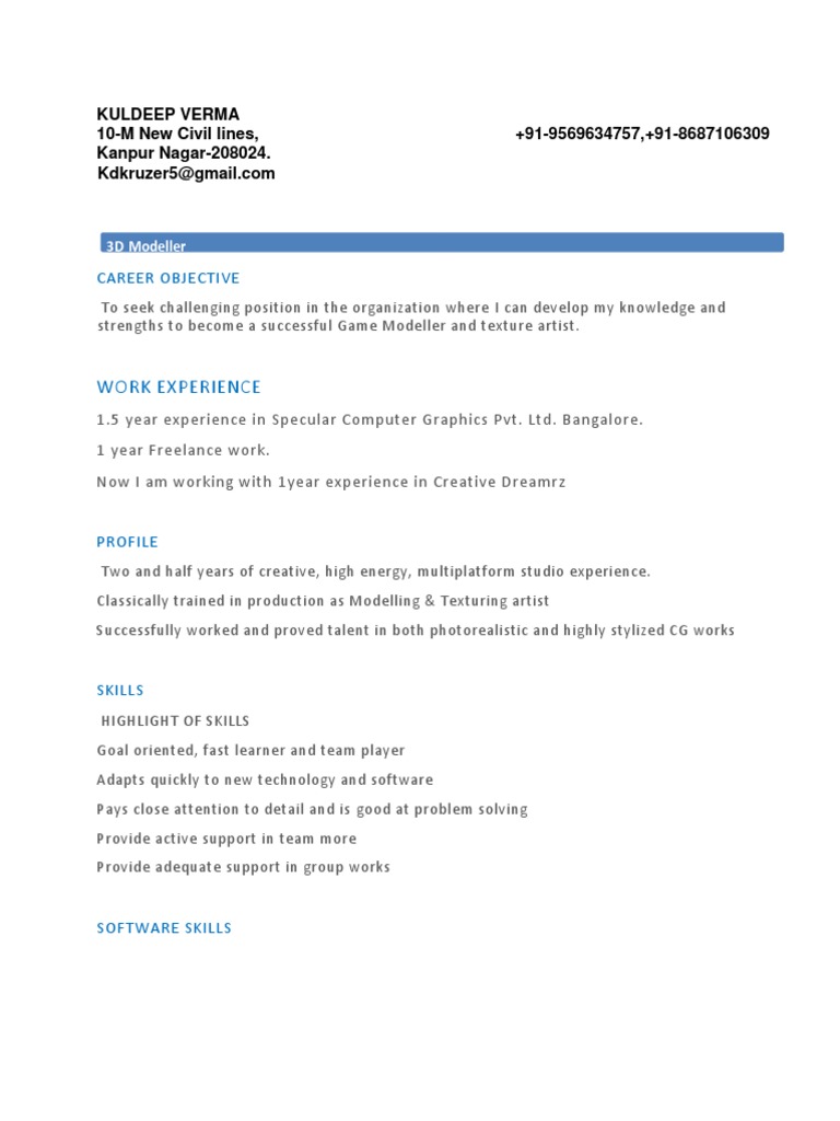 Kuldeep Resume 26 03 17 | PDF