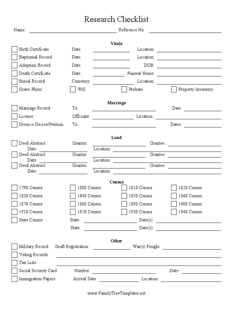 Research Checklist | PDF | Law