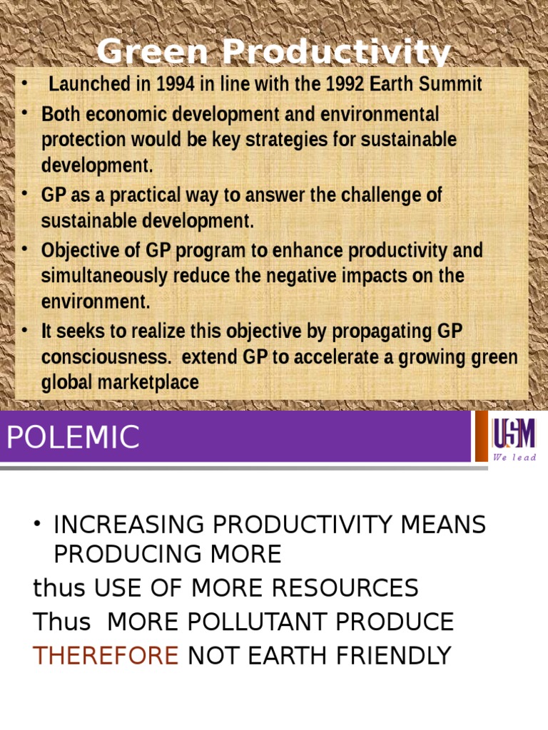 Green Productivity | PDF | Sustainability | Waste