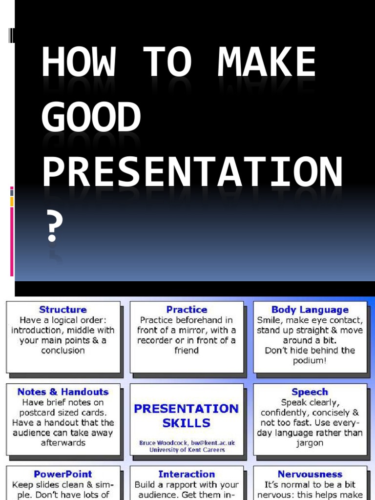 How To Make Good Presentation - PIR | PDF | Leisure | Science