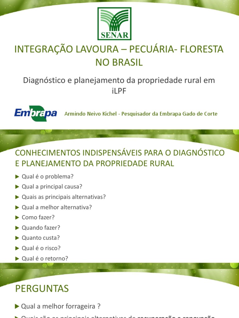 Aula 4 - Diagnostico e Planejamento Da Propriedade Rural para Ilpf ...