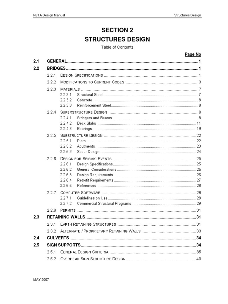 NJTA Structures Design Manual | PDF | Structural Steel | Fracture