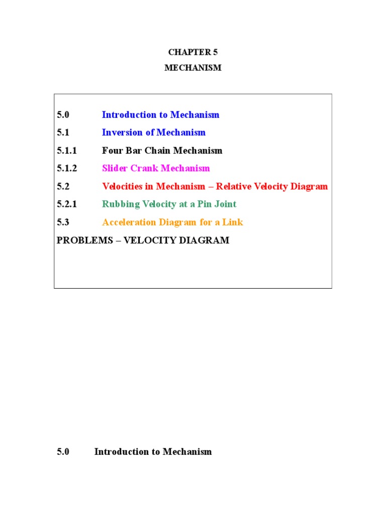 Chapter 5-Mechanism | PDF | Euclidean Vector | Acceleration