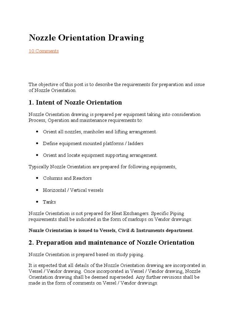 Nozzle Orientation Guide for Vessels | PDF | Pipe (Fluid Conveyance ...