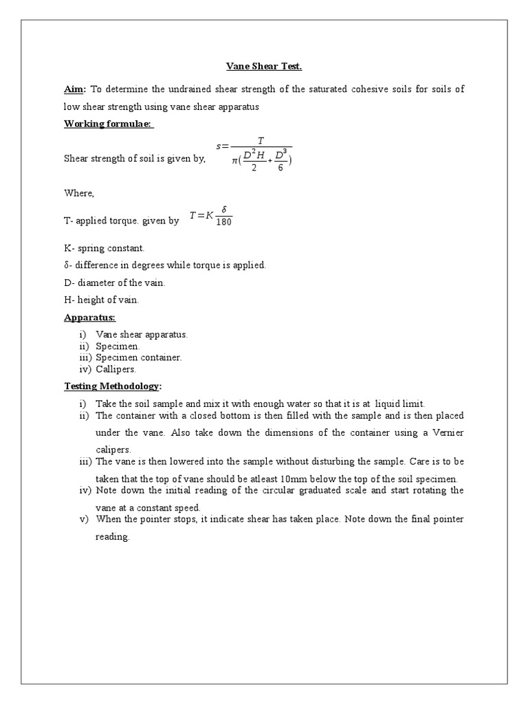 Laboratory Experiment | PDF | Soil Mechanics | Strength Of Materials