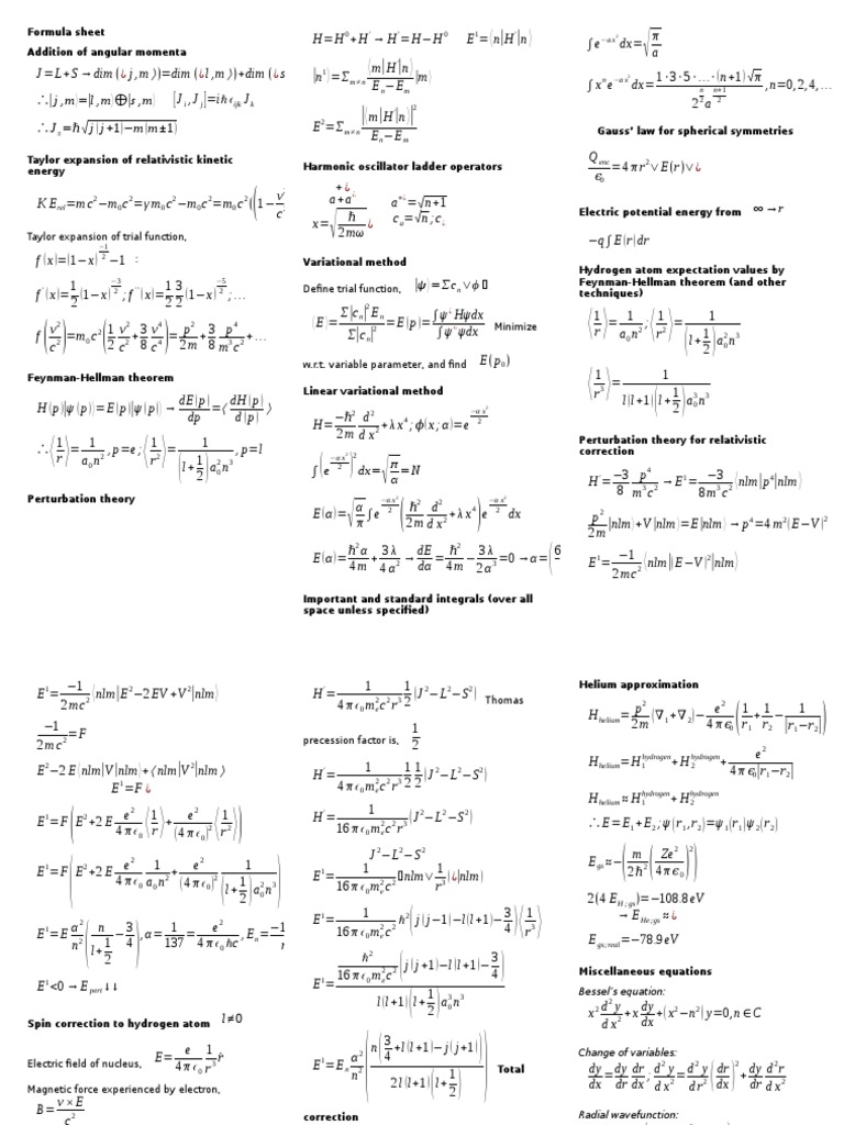 J, M L, M S, M J j+1 M M 1: Taylor Expansion of Trial Function,: Define ...