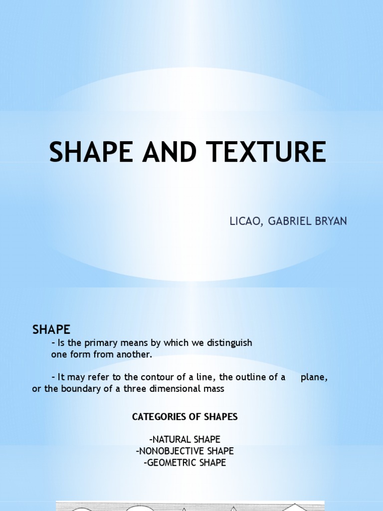 Shape and Texture | PDF | Shape | Texture Mapping