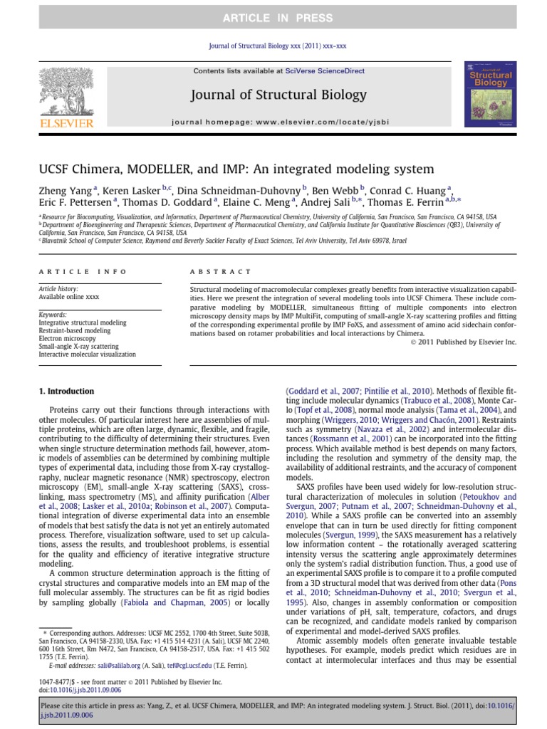 Ucsf Chimera | PDF | Protein Structure | Sequence Alignment